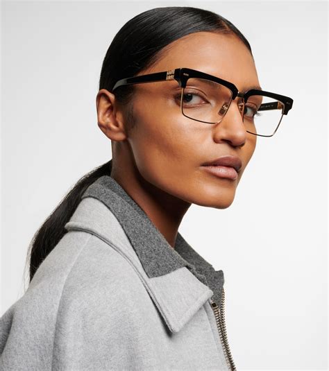 Square Glasses In Black Miu Miu Mytheresa