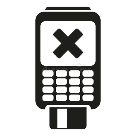 Cancel Pos Terminal Icon Simple Vector Card Error Stock Vector Illustration Of Smartphone