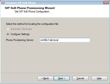 Managed IP Phones Administrator Guide SIP Soft Phone Provisioning Wizard