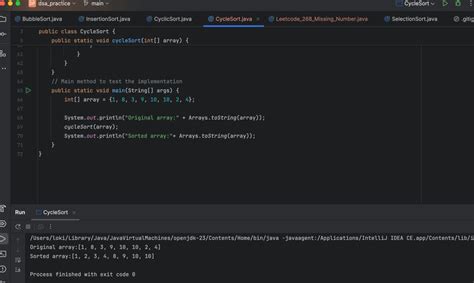 Understanding Cycle Sort In Java