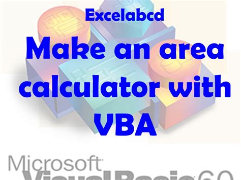 Make An Area Calculator In Vba Excelabcd