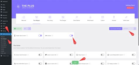switcher elementor widget settings overview the plus addons for elementor
