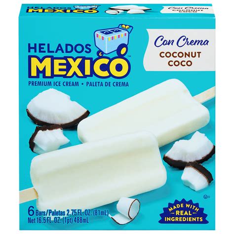 Helados Mexico Ice Cream Bars Premium Coconut 2 75 Fl Oz Delivery