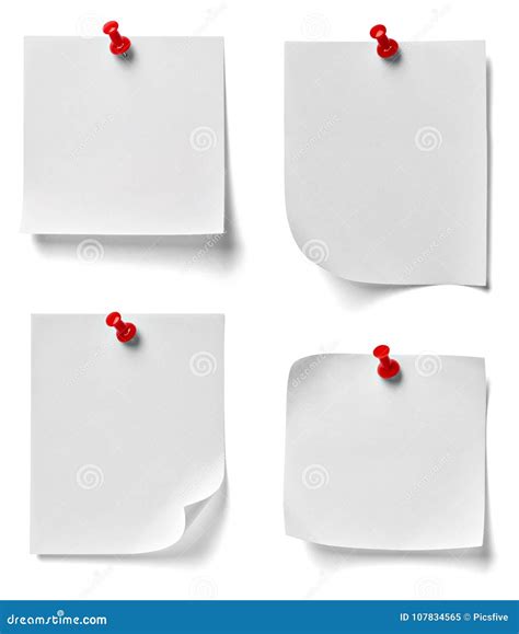Note Paper Push Pin Message Stock Image Image Of Card Notice