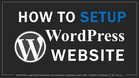 How To Setup Wordpress Website Youtube