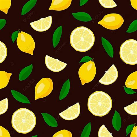 Lemons Seamless Pattern Symbol Cookbook Structure Vector Symbol Cookbook Structure Png And