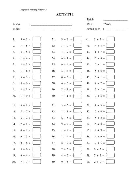 Soalan Matematik Tahun 3 Operasi Bergabung Soalan Jawapan Terkini