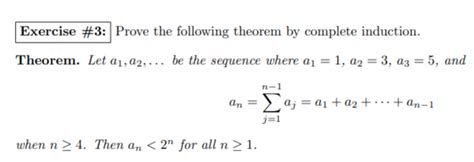 Solved Prove The Following Theorem By Complete Induction