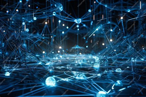 Premium Photo A White And Blue Background Features Striking Interconnected Lines And Nodes