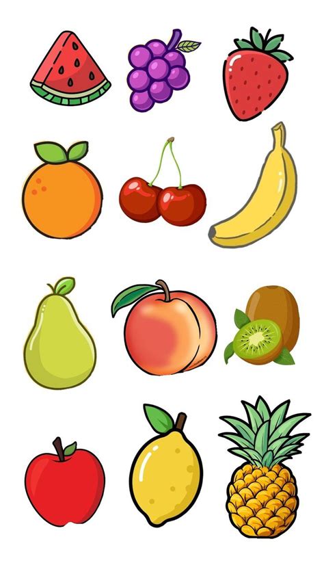 Dibujos De Frutas Para Imprimir