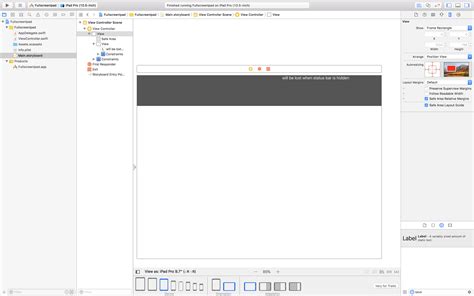 Ios How Do You Remove Status Bar In Interface Builder Xcode Stack Overflow