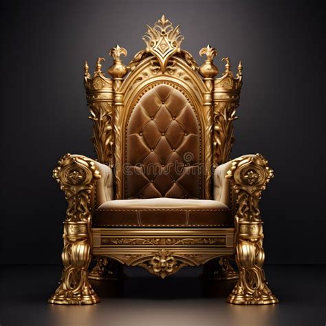 Golden Throne Front View Model Golden Royal Throne For The King