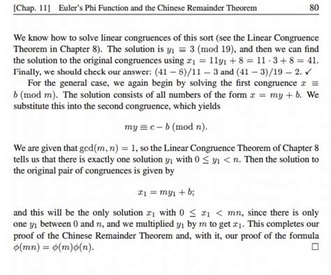 Solved Chap 11 Eulers Phi Function And The Chinese