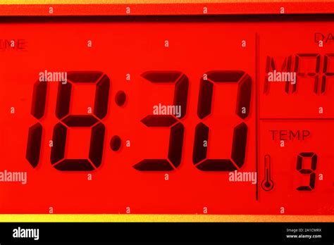 Close Up Of A Digital Timer Lcd Stock Photo Alamy