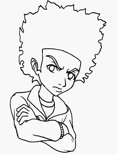 Riley Freeman From Boondocks Coloring Page Free Printable Coloring