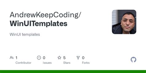 GitHub AndrewKeepCoding WinUITemplates WinUI Templates