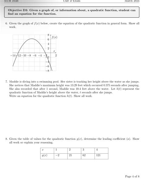 Solved Objective D3 Given A Graph Of Or Information Chegg Com