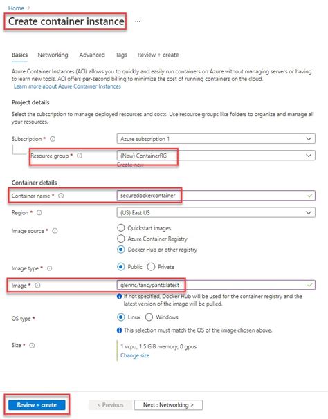 how to deploy dockerhub images onto docker container using azure container instance