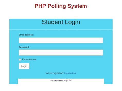 Simple Polling System Using Phpmysqli With Source Code Sourcecodester