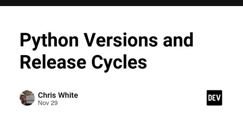 python versions and release cycles dev community