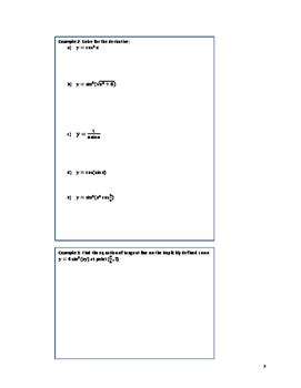 AP Calculus 10 Trig And Inverse Trig Functions TpT