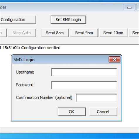 SMS Application Manual Mode SMS Login Configuration Download Scientific Diagram