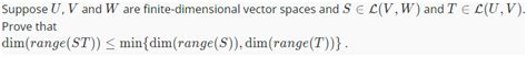solved suppose u v and w are finite dimensional vector
