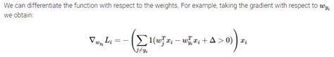 svm loss function gradient cross validated