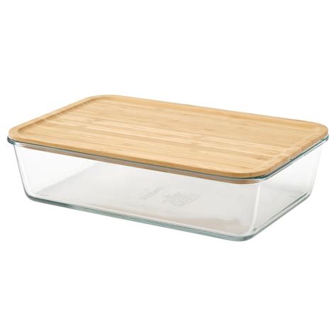Ikea 365 Food Container With Lid Large Rectangularglass Bamboo 31 L Ikea