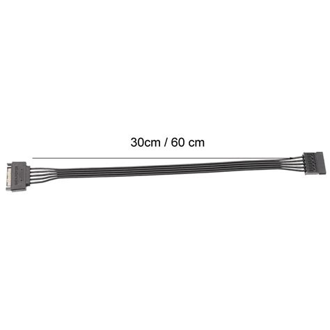 Cm Power Supply Sata Pin Male And Female Extension Cable Durable Hard Disk Drive Power