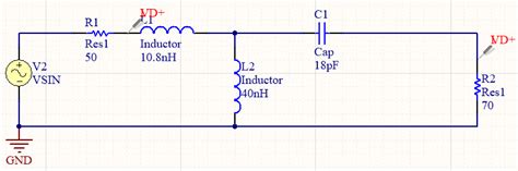 impedance matching network s parameters simulation altium