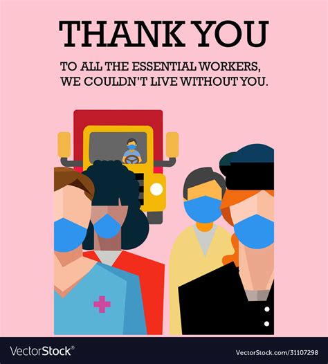 Essential Worker Royalty Free Vector Image Vectorstock