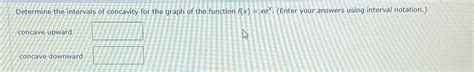 Solved Determine The Intervals Of Concavity For The Graph Of