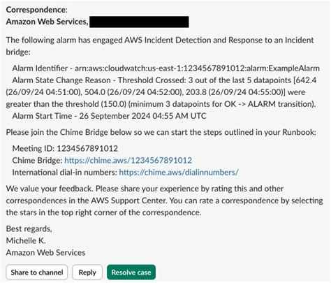 를 사용하여 인시던트 감지 및 대응 지원 사례 관리 Aws Support App In Slack Aws 인시던트 감지 및
