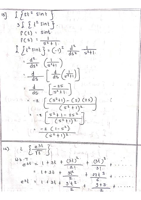 Solution Laplace Transform 2 Laplace Transformation Calculating Laplace Transform Laplace