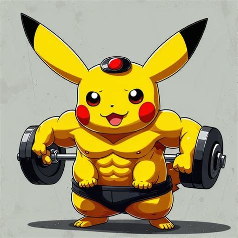 Muscular Pikachu Powerlifting Phenomenon Awesomepokemonsite Ai Art