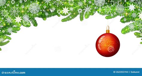 突显红色波波和云杉树枝的圣诞背景 库存例证 插画 包括有 设计 星形 沐浴者 传统 对象 节假日 262355194