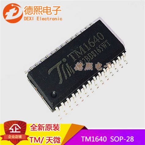 Brand New Original Smt Tm1640 Led Digital Display Driver Ic 8 Segment X 16 Bit Sop 28 Shopee