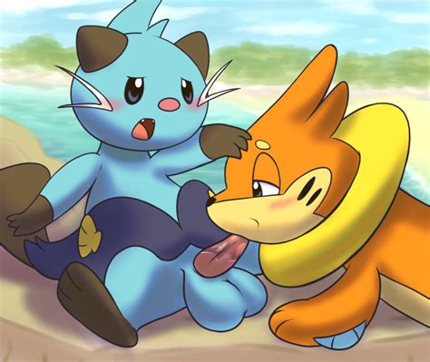 Rule 34 Ambiguous Gender Balls Beach Blush Buizel Dewott Duo Fangs