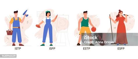 탐색기 Mbti 사용자 유형 집합입니다 소시오닉 Mbti 성격 테스트 마음 행동 개념 플랫 벡터 일러스트 레이 션 개념에 대한 스톡 벡터 아트 및 기타 이미지 Istock