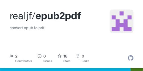 Github Realjfepub2pdf Convert Epub To Pdf