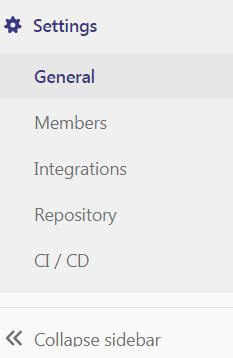 Gitlab General Project Settings Option Pages Stack Overflow