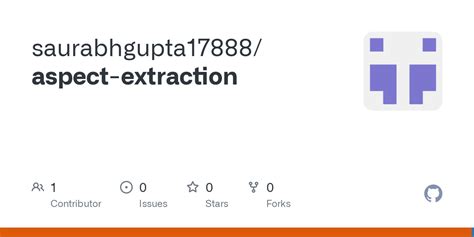Github Saurabhgupta17888 Aspect Extraction