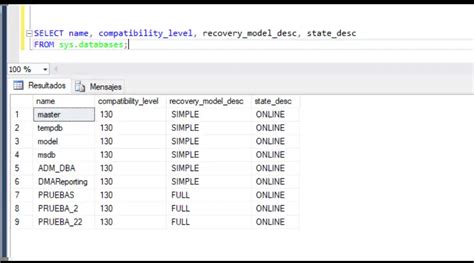 Script De Información A Nivel De Base De Datos En Sql Server Sql Server
