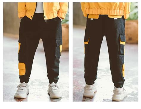 Штаны для мальчиков штаны карго с буквенным принтом для мальчиков детские штаны с карманами в