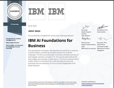 mohamed ahmed on linkedin ai ibm coursera business datascience technology