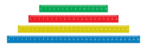 측정을 위한 눈금자 세트 다채로운 플라스틱 통치자 다양한 측정 항목 및 도구 모음 흰색 배경에 고립 된 디자인입니다 개선에 대한 스톡 벡터 아트 및 기타 이미지 Istock