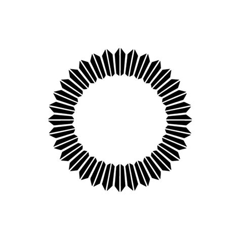 Geometric Abstract Ring With Sharp Angular Shapes On White Background