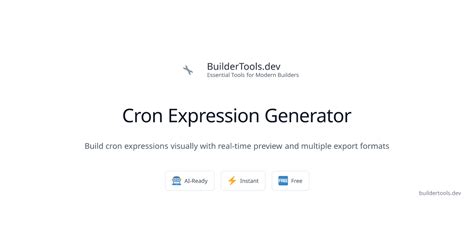 Cron Expression Generator Free And Fast Buildertools Dev