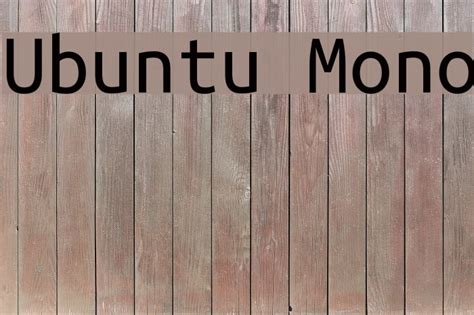 ubuntu mono font